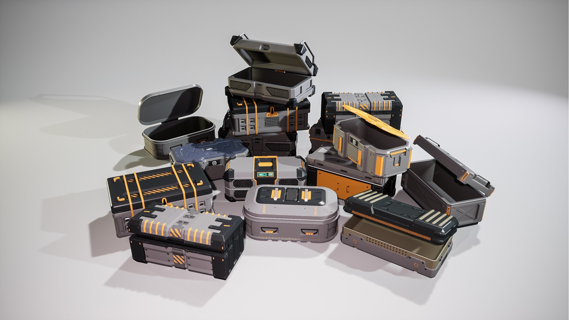 3D Ammo Boxes Props Model - TurboSquid 2414647