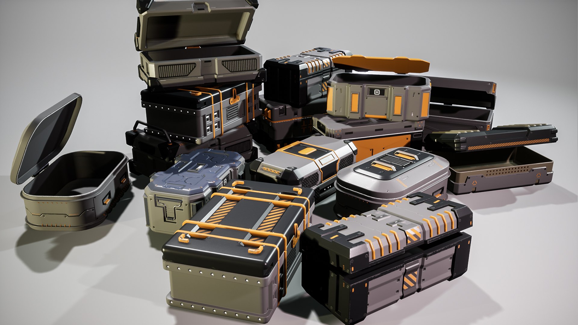 3D Ammo Boxes Props Model - TurboSquid 2414647