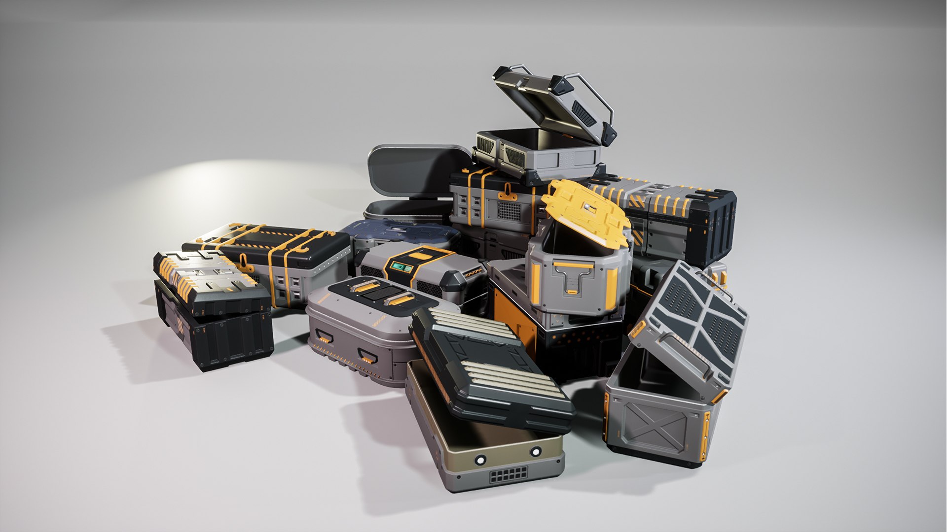 3D Ammo Boxes Props Model - TurboSquid 2414647
