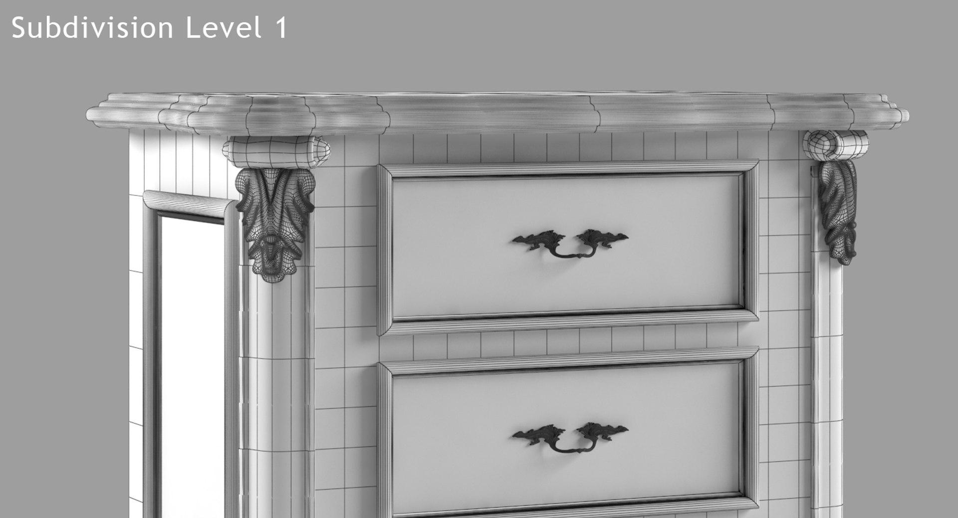 Benedetta 8833 Bedside Table 3d Model