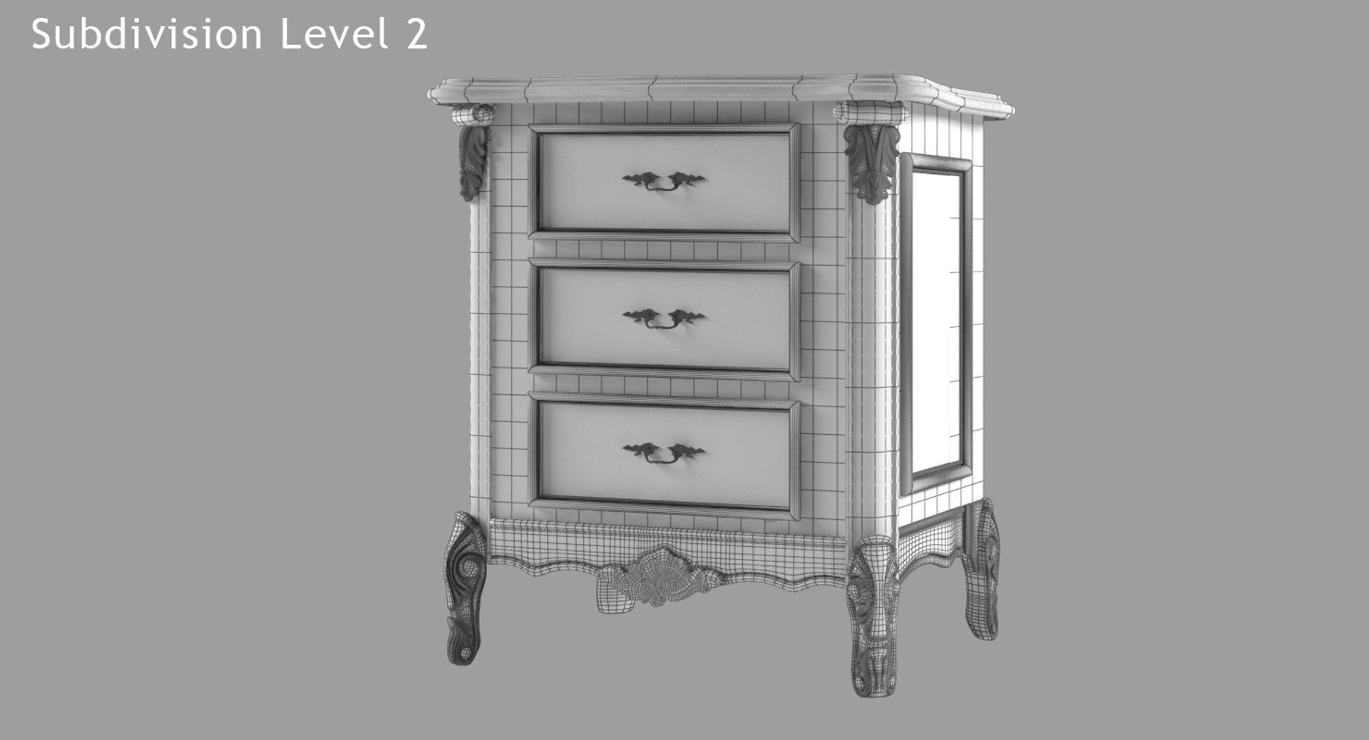 Benedetta 8833 Bedside Table 3d Model