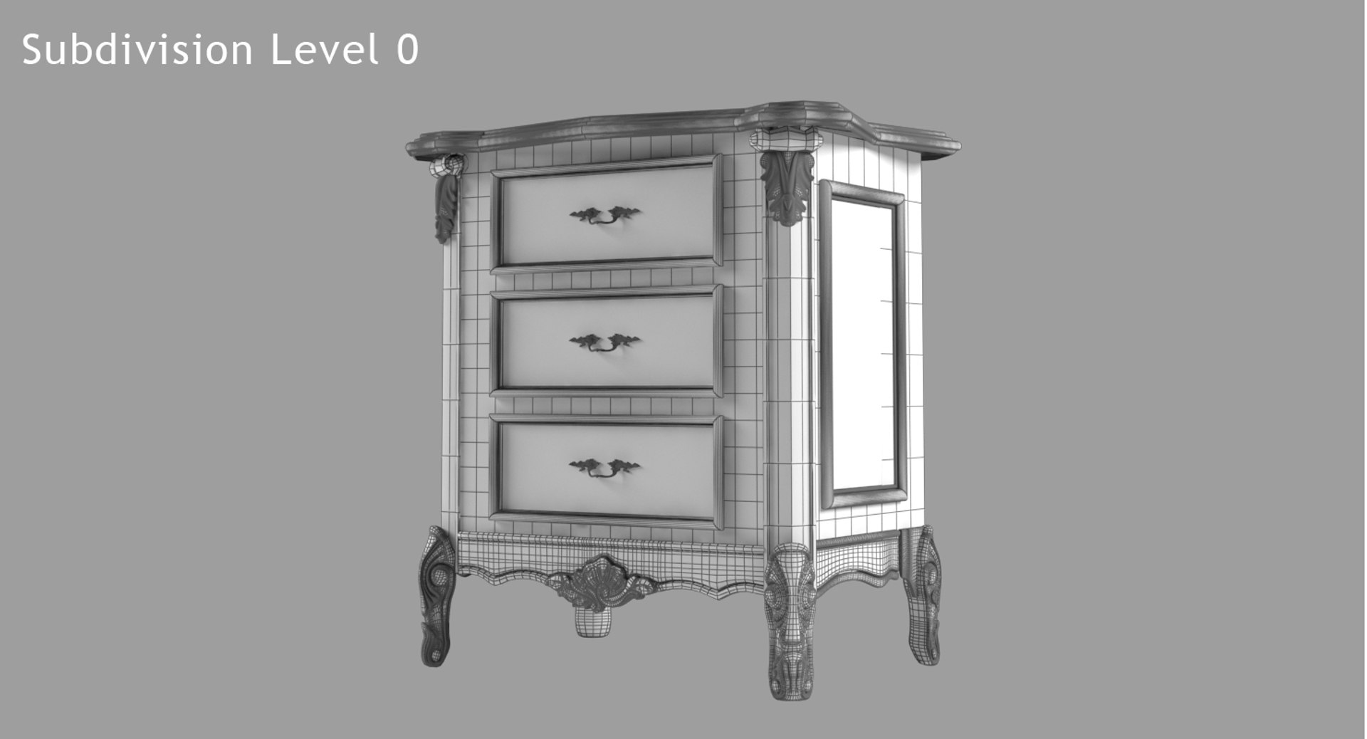 Benedetta 8833 Bedside Table 3d Model