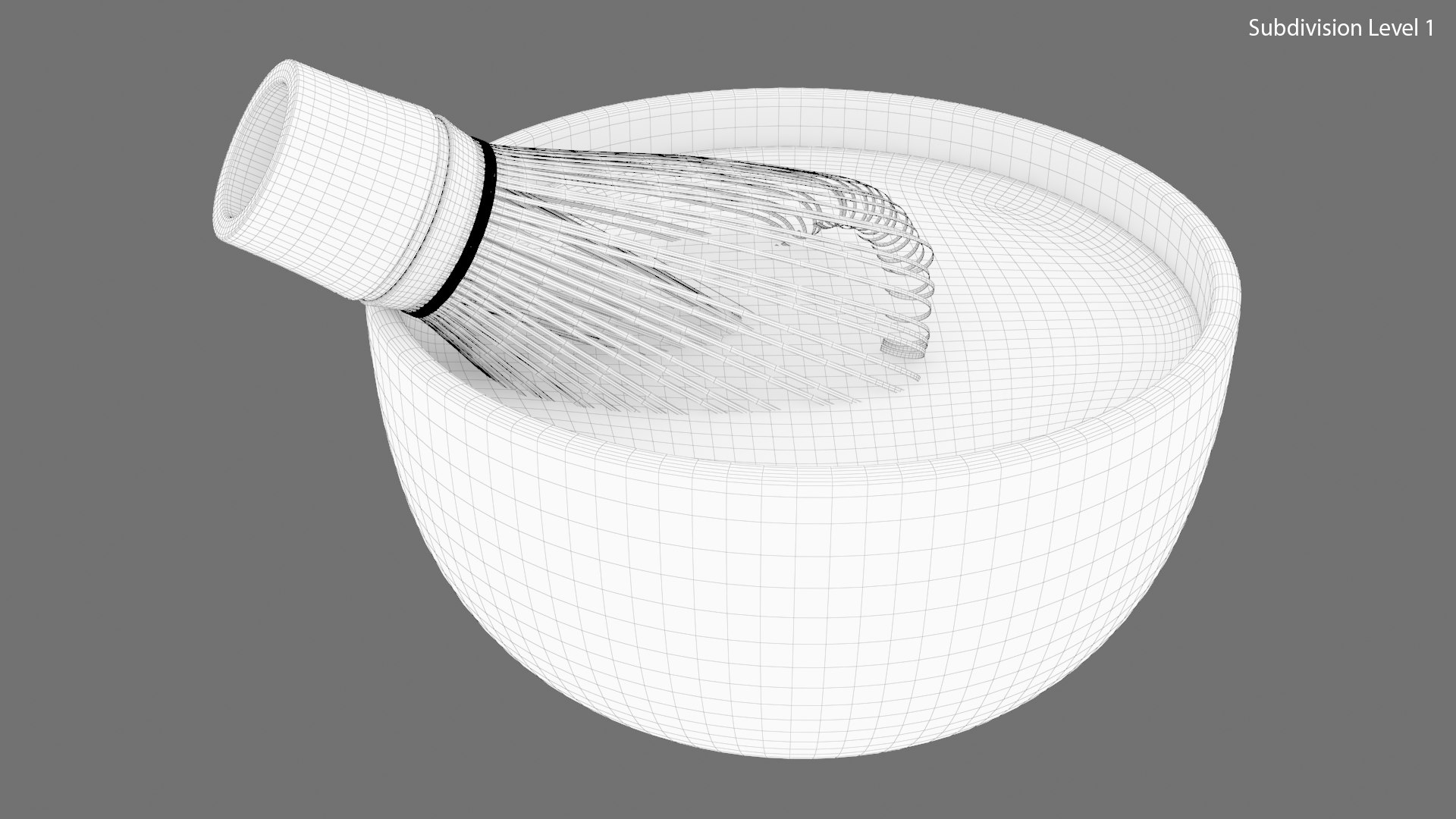 3D Matcha Tea Cup With Whisk - TurboSquid 2128914