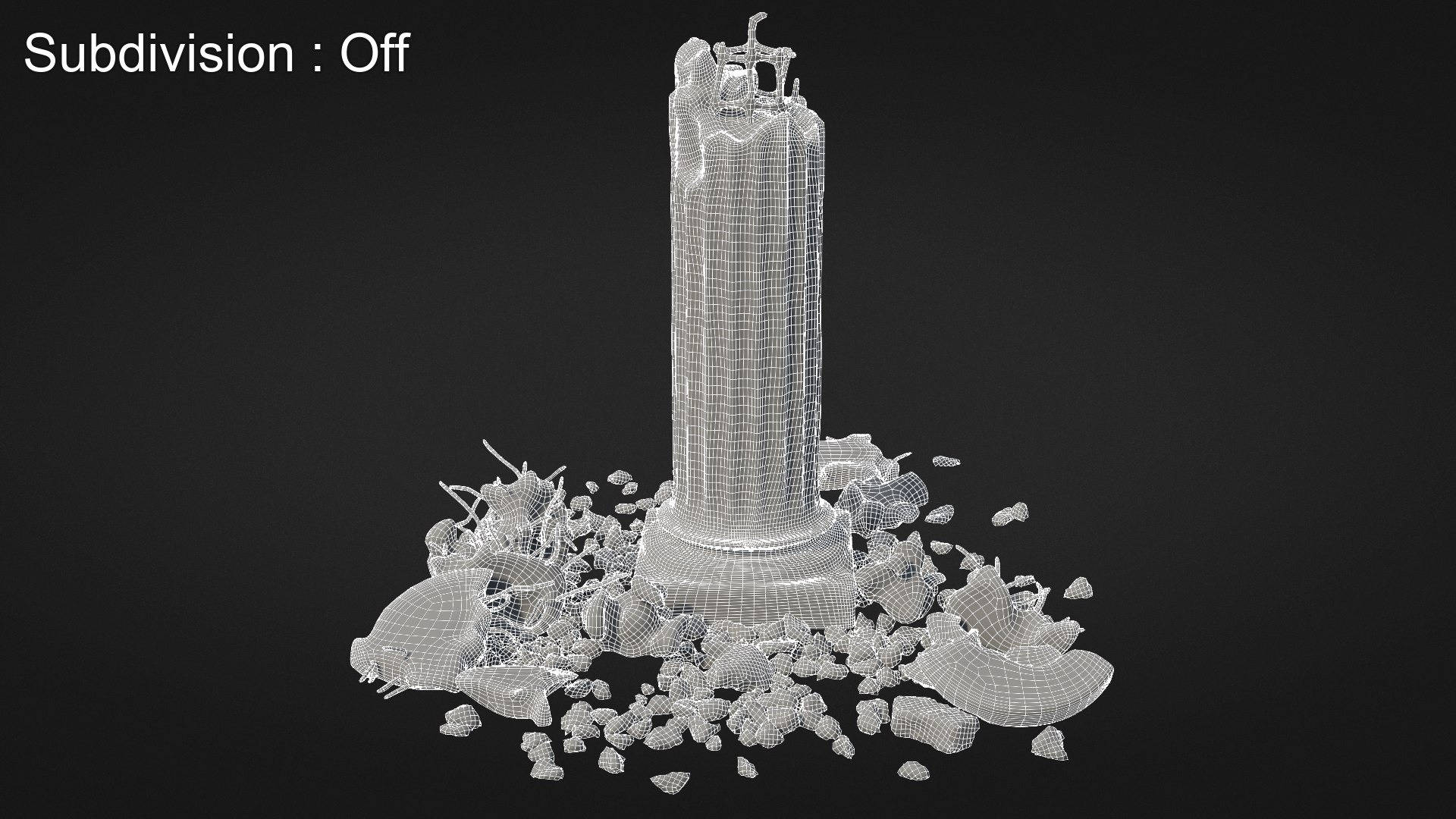 Broken Pillar 3D Model - TurboSquid 1488031