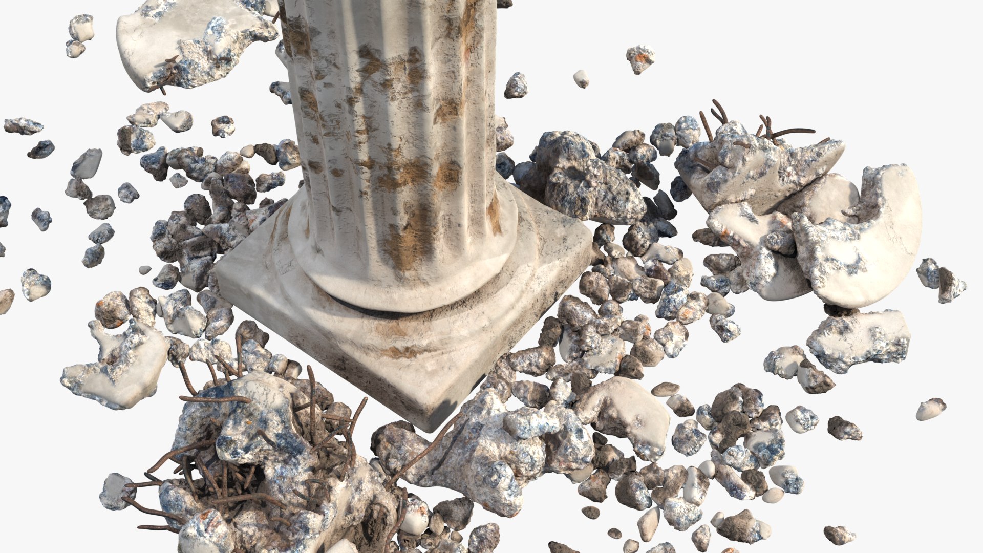 Broken Pillar 3D Model - TurboSquid 1488031