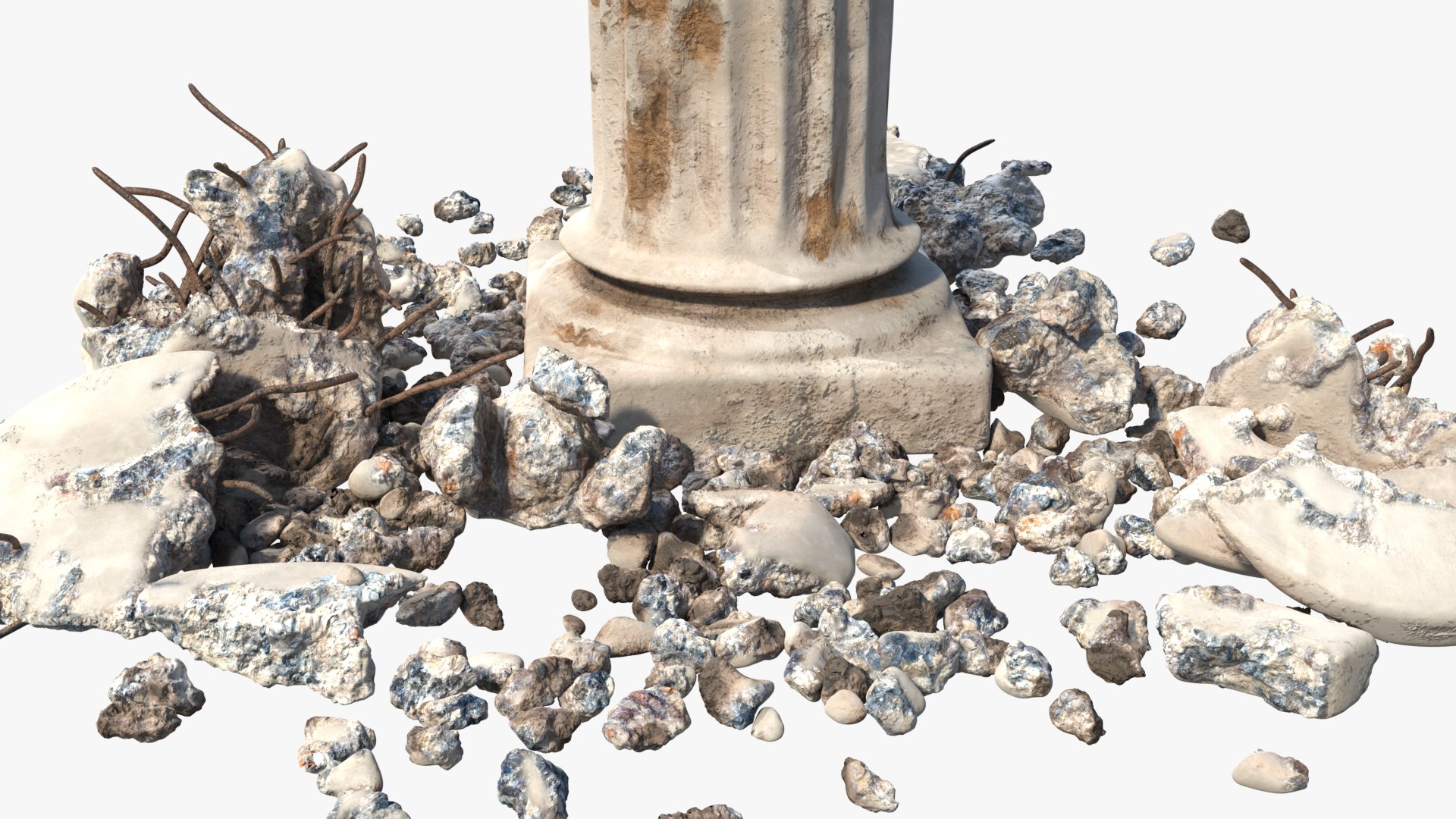 Broken Pillar 3D Model - TurboSquid 1488031