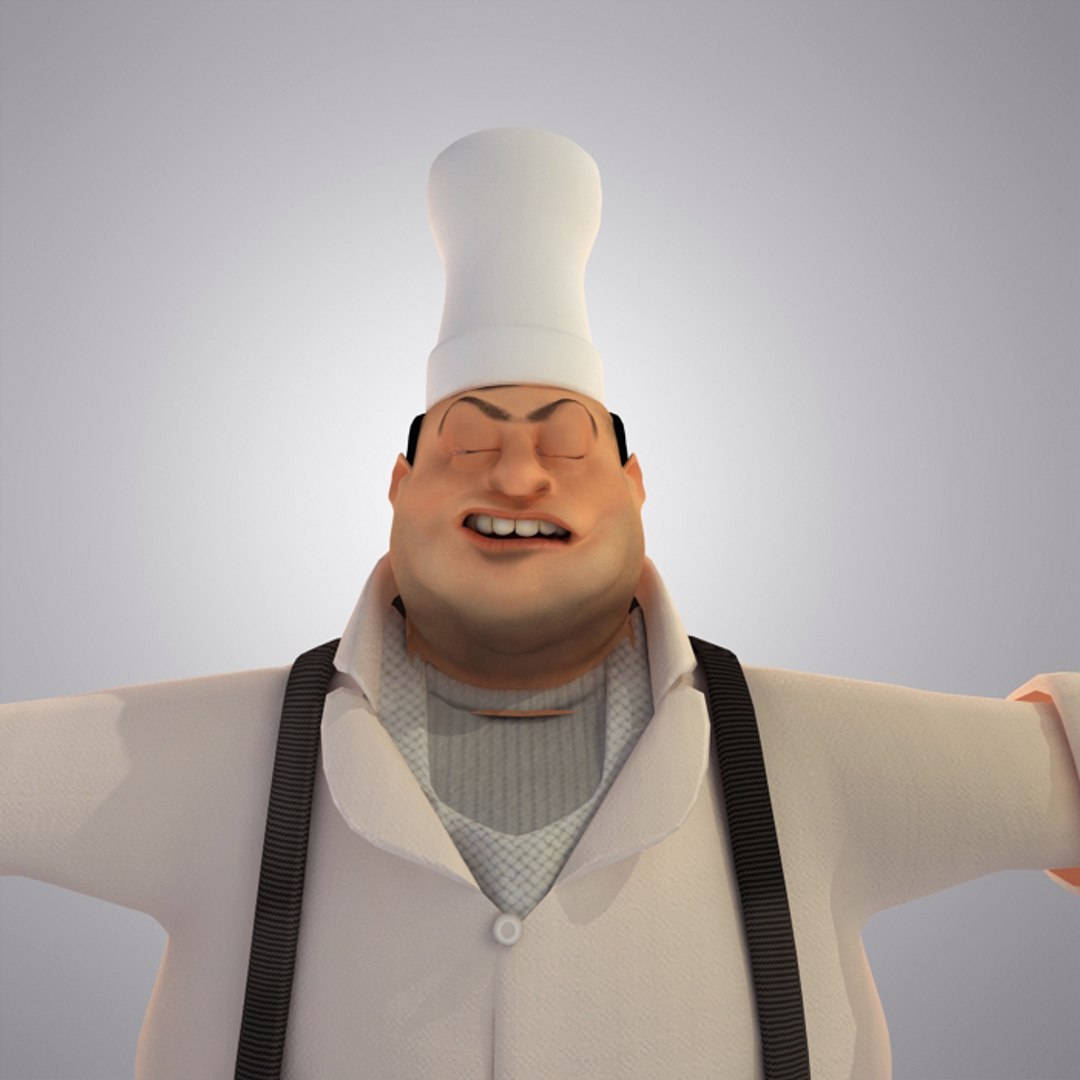 3d Model Cartoon Fat Chief