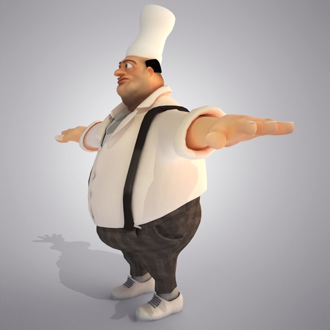 3d Model Cartoon Fat Chief