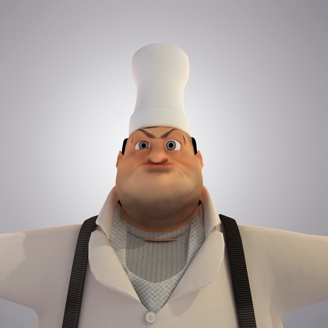 3d Model Cartoon Fat Chief