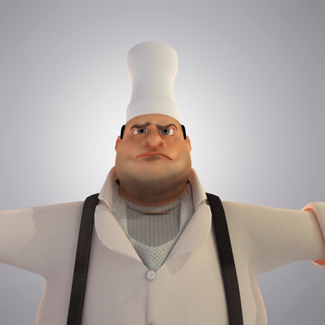 3d Model Cartoon Fat Chief