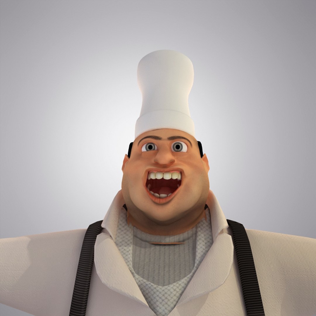 3d Model Cartoon Fat Chief