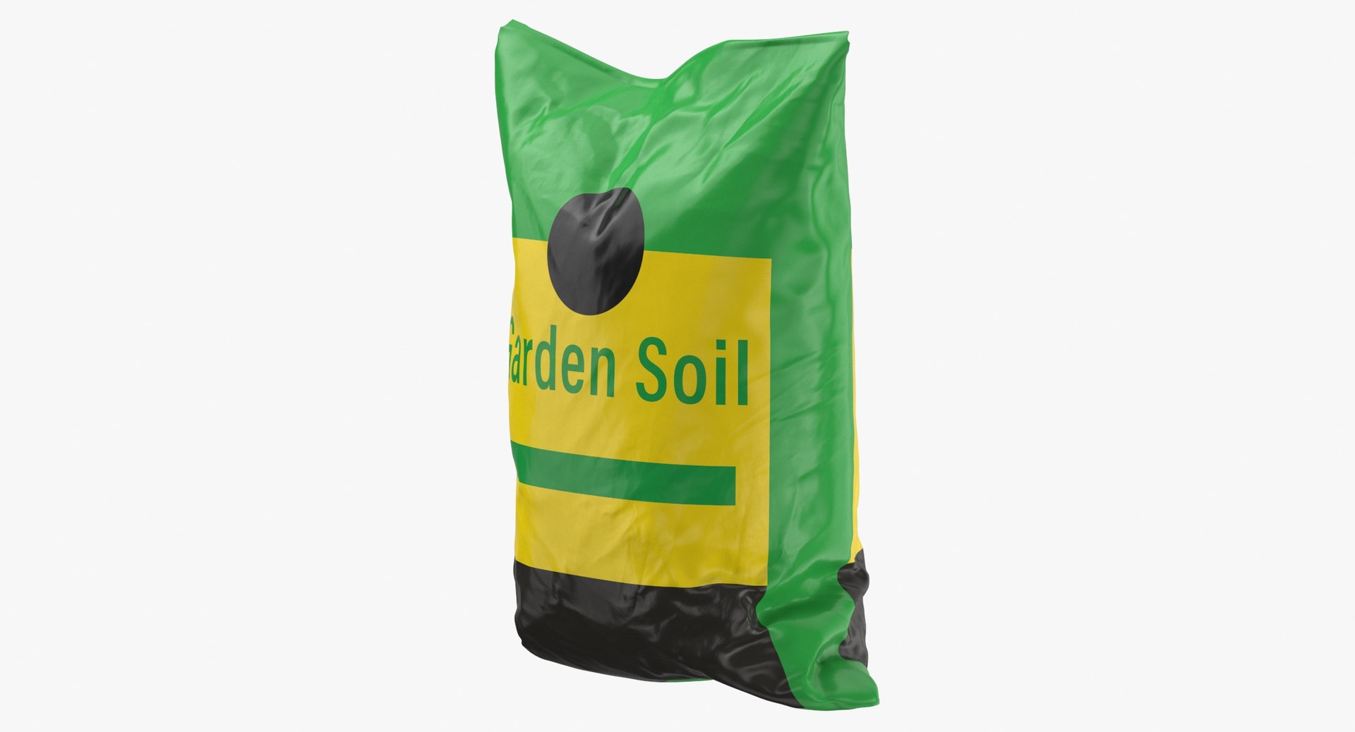 Soil Sack Standing and Laying Blank and Generic Label 3D model ...