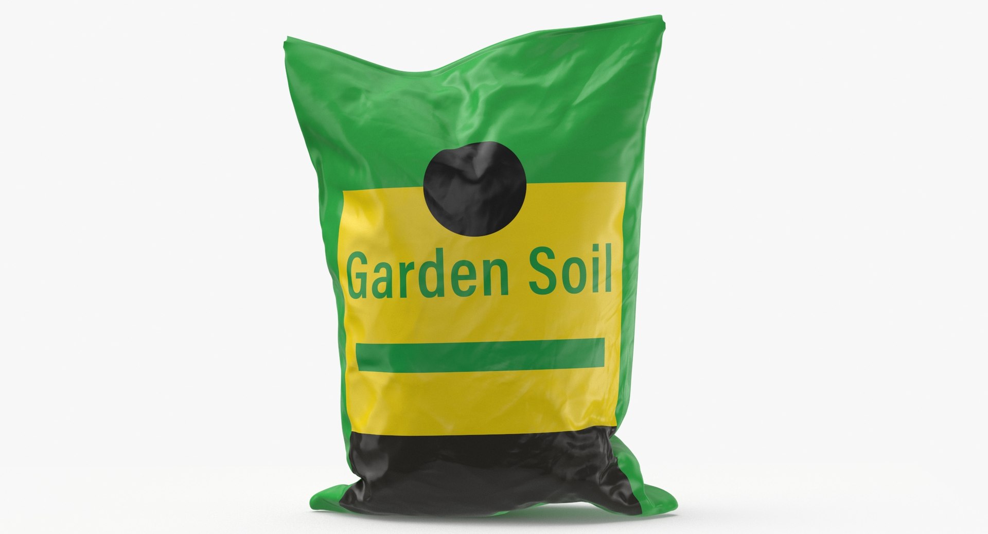 Soil Sack Standing and Laying Blank and Generic Label 3D model ...