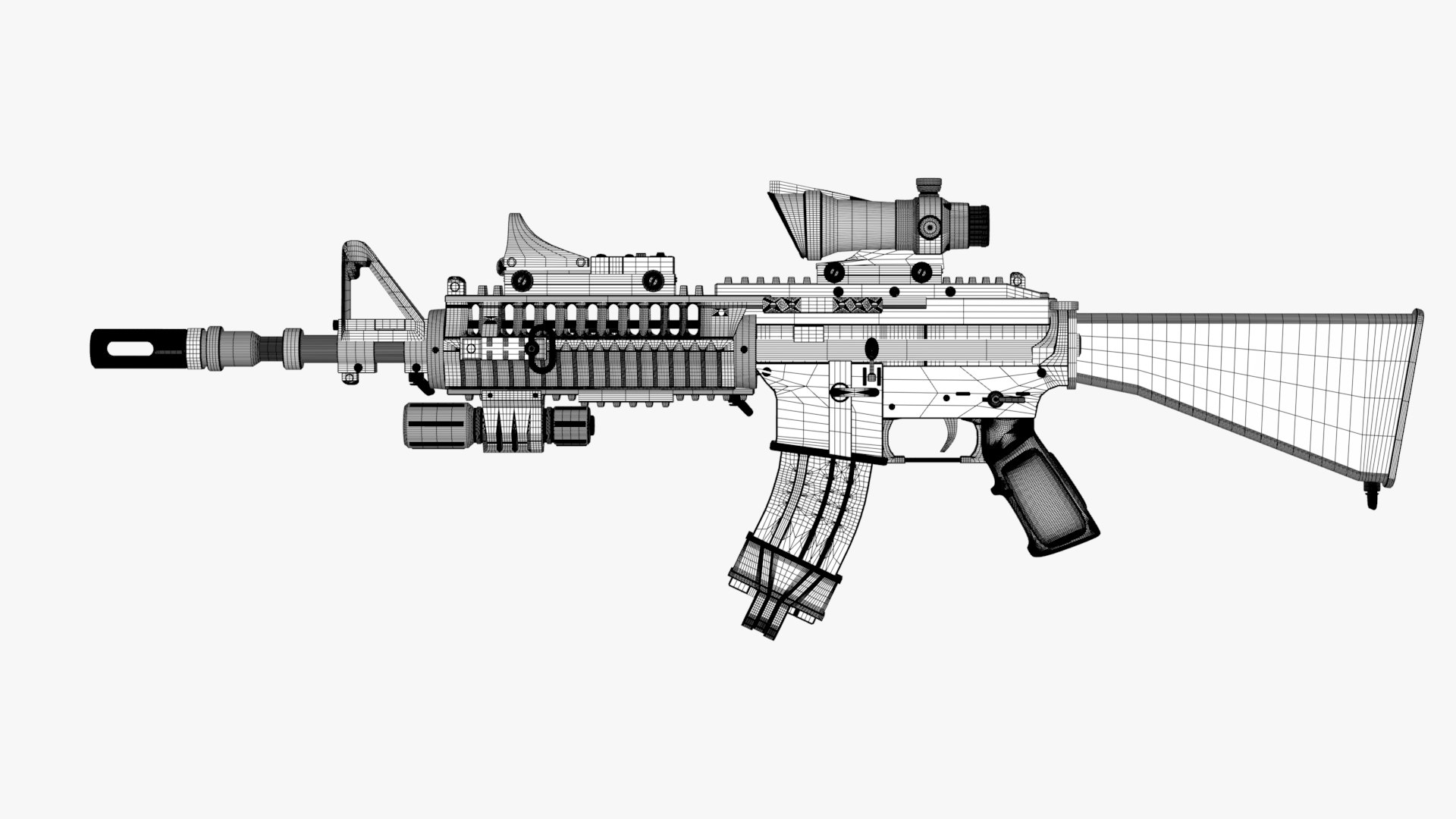 4K Texture Realistic Machine Gun 3D 모델 - TurboSquid 2056216