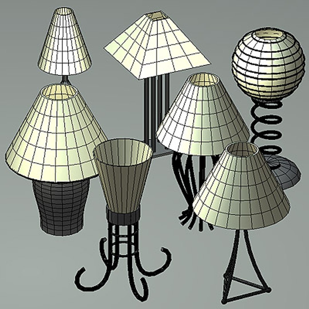 3d model table lamps