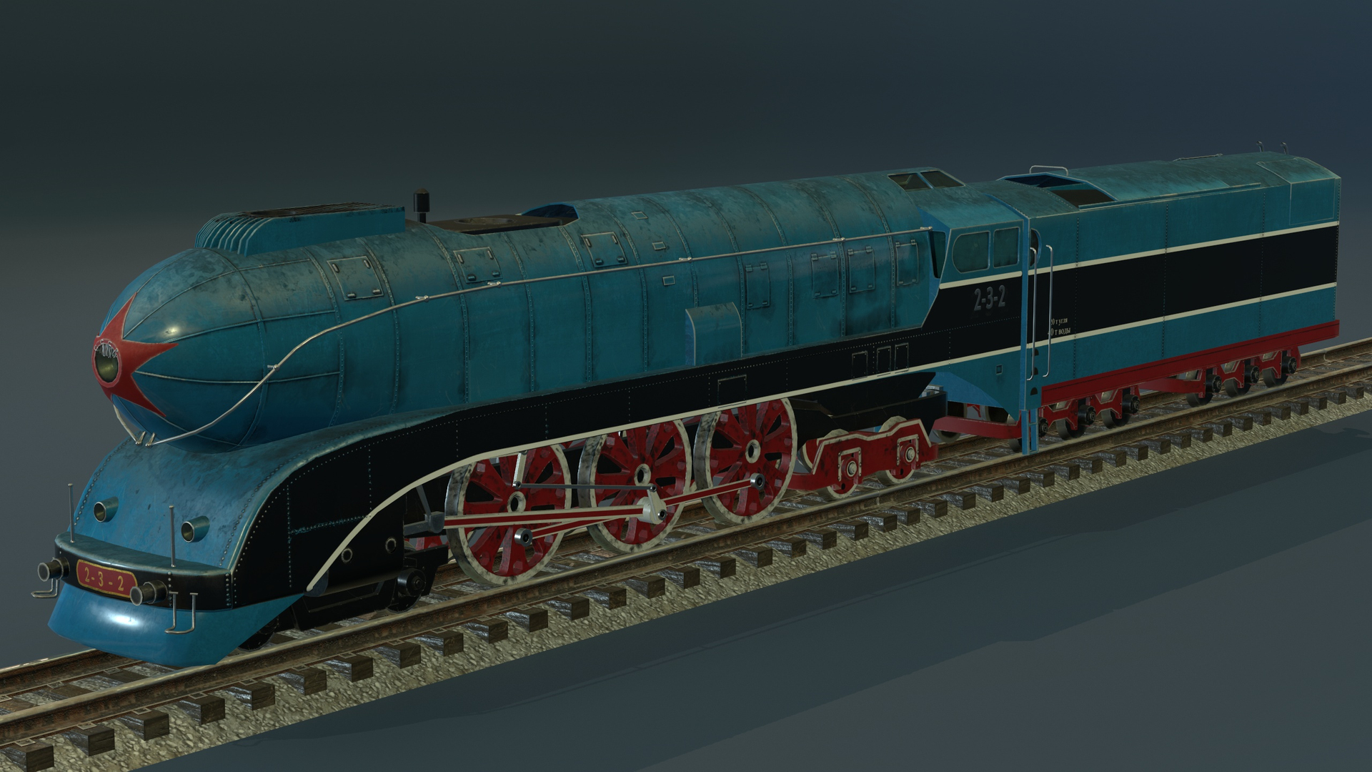 3D experienced steam locomotive 2-3-2 model - TurboSquid 1626242