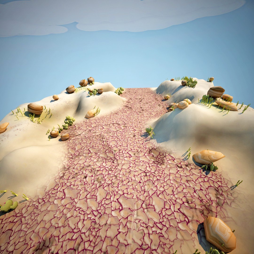 cartoon desert obj