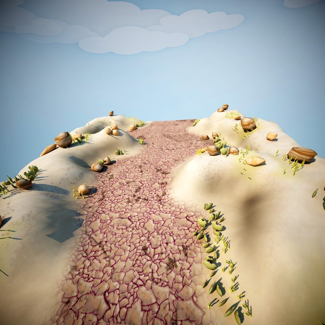 cartoon desert obj