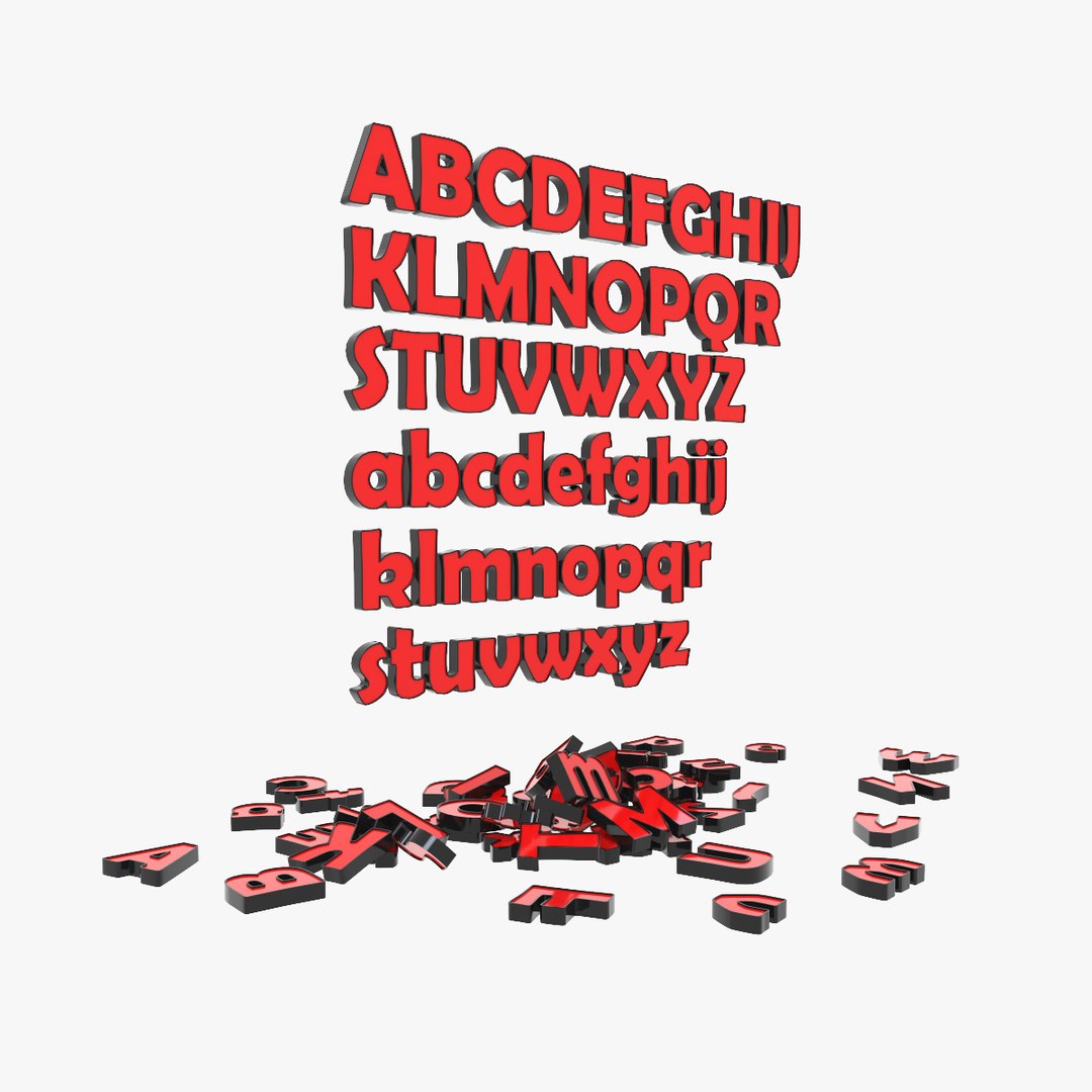 3D letter font alphabet - TurboSquid 1284787