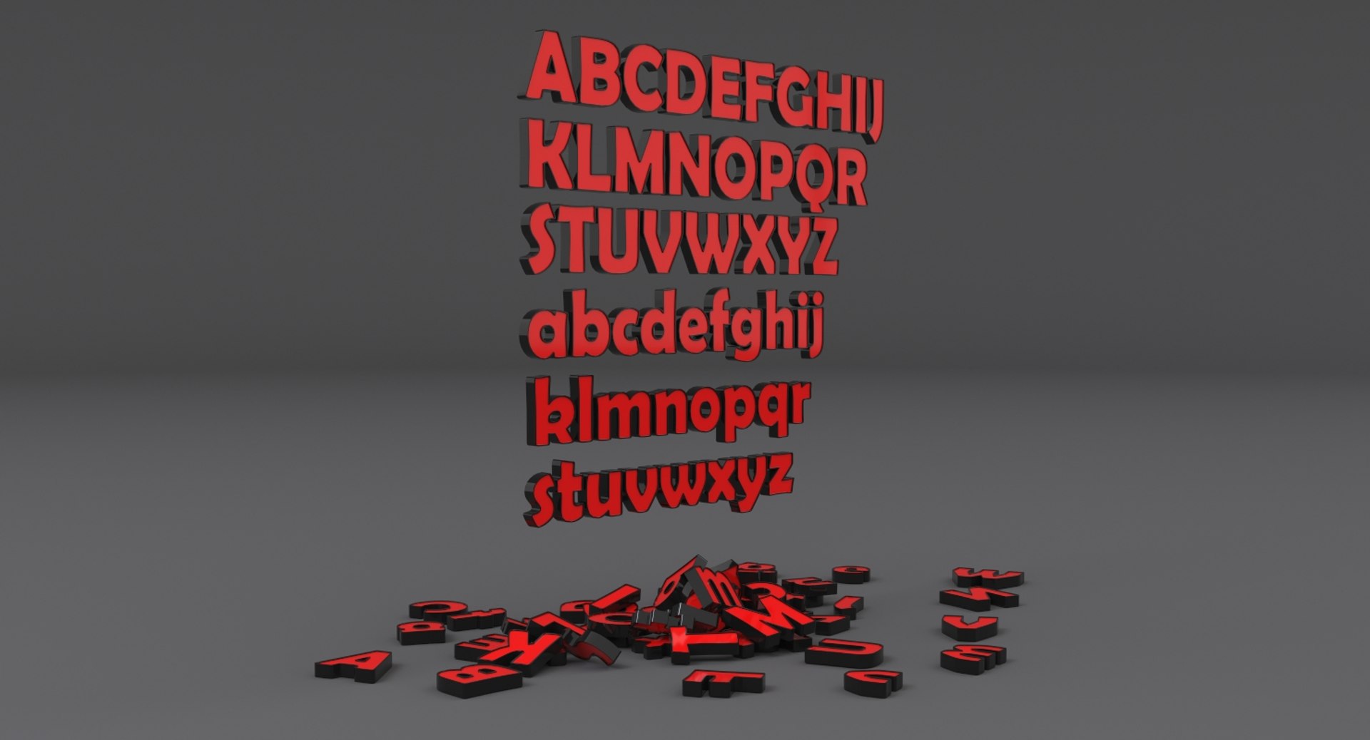 3D letter font alphabet - TurboSquid 1284787