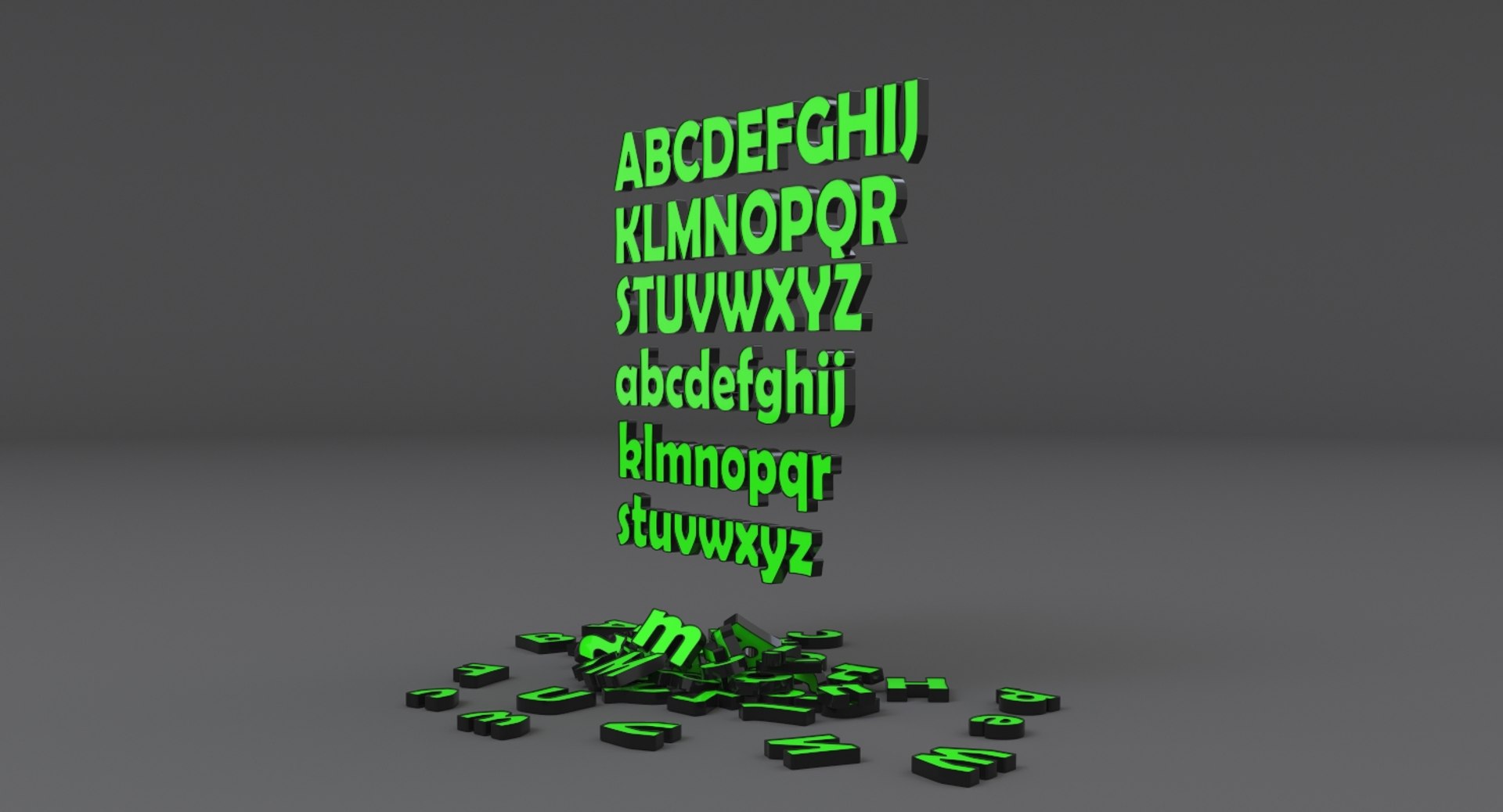 3D letter font alphabet - TurboSquid 1284787