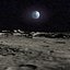 3d Scene Moon Surface Landscape Model