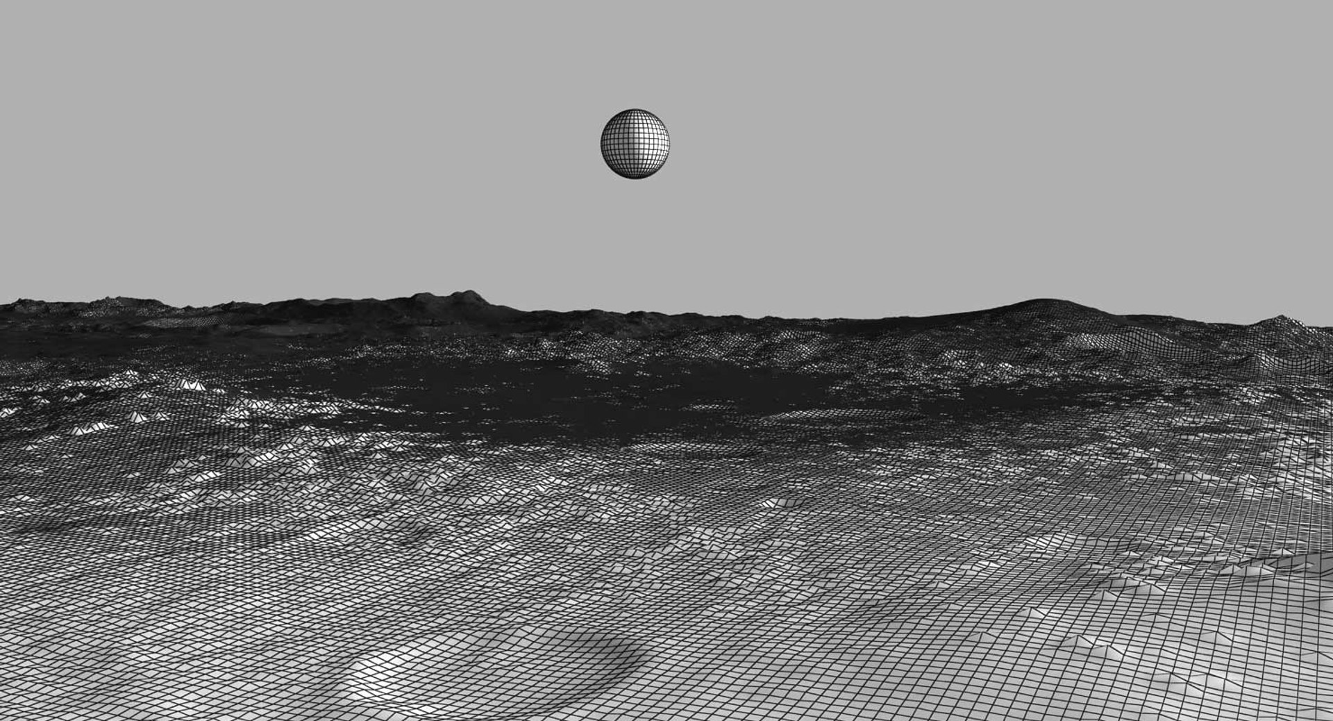 3d Scene Moon Surface Landscape Model