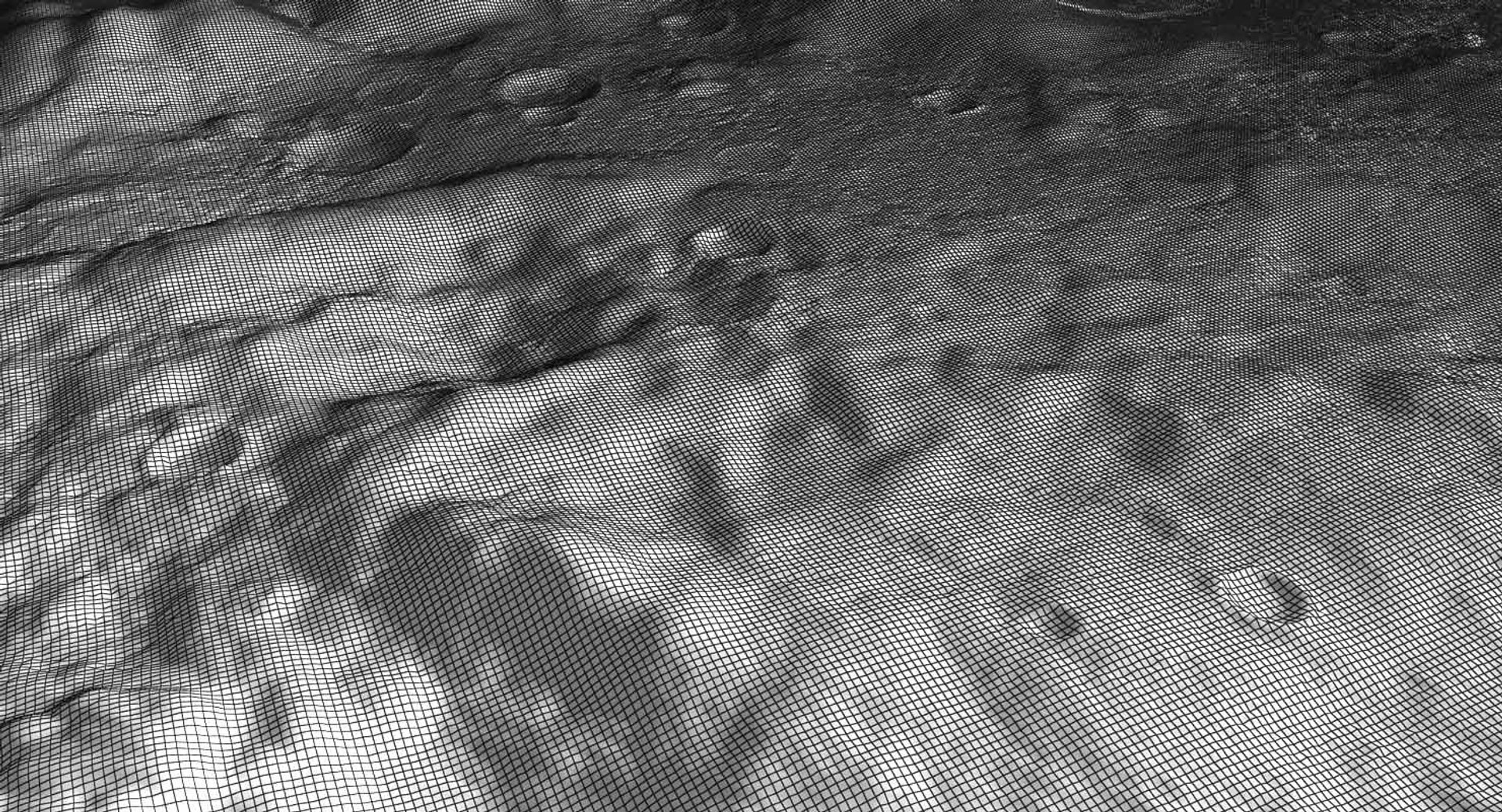 3d Scene Moon Surface Landscape Model