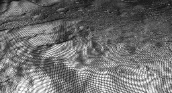 3d scene moon surface landscape model