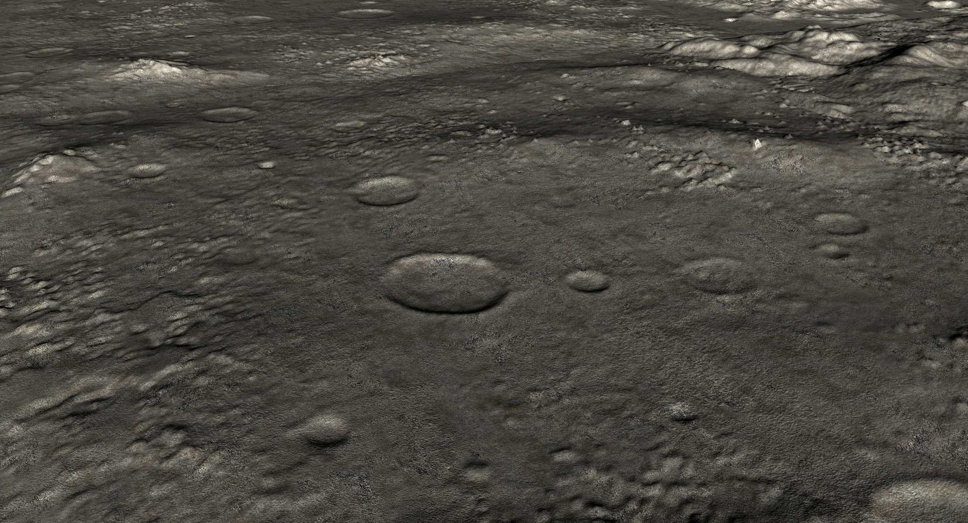 3d Scene Moon Surface Landscape Model