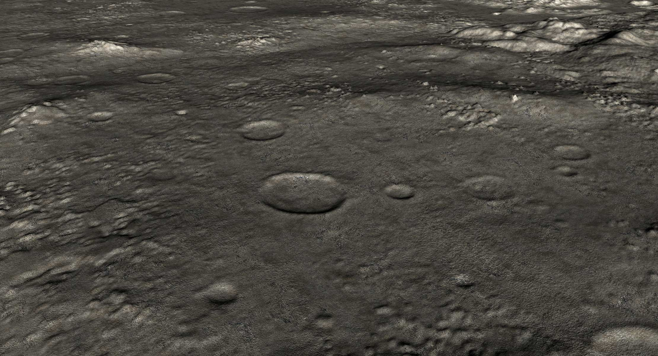 3d scene moon surface landscape model