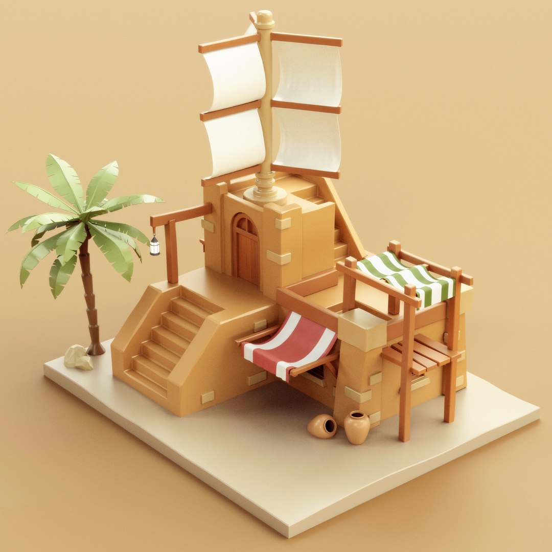 Arab Windmill 01 Model - TurboSquid 1829690