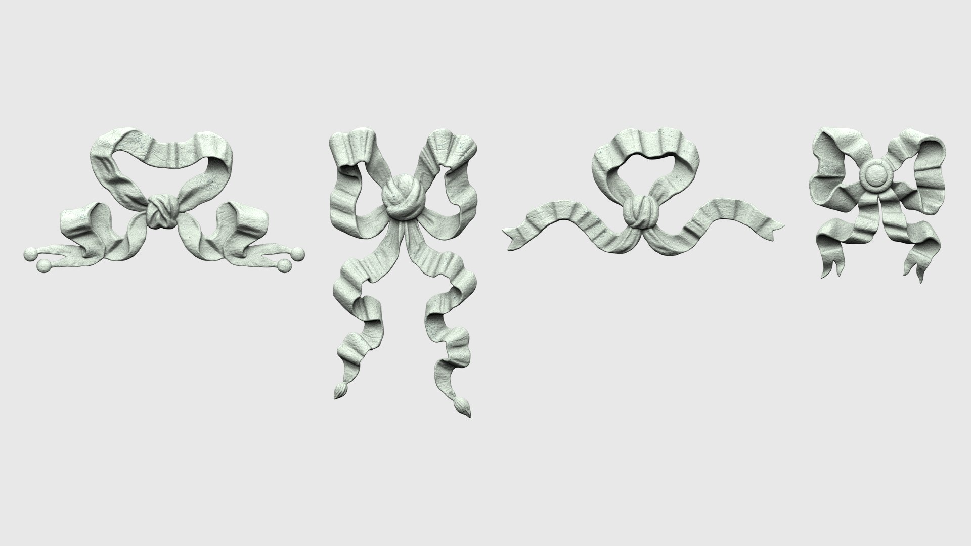 3D Decorative Bow Set - TurboSquid 1780403
