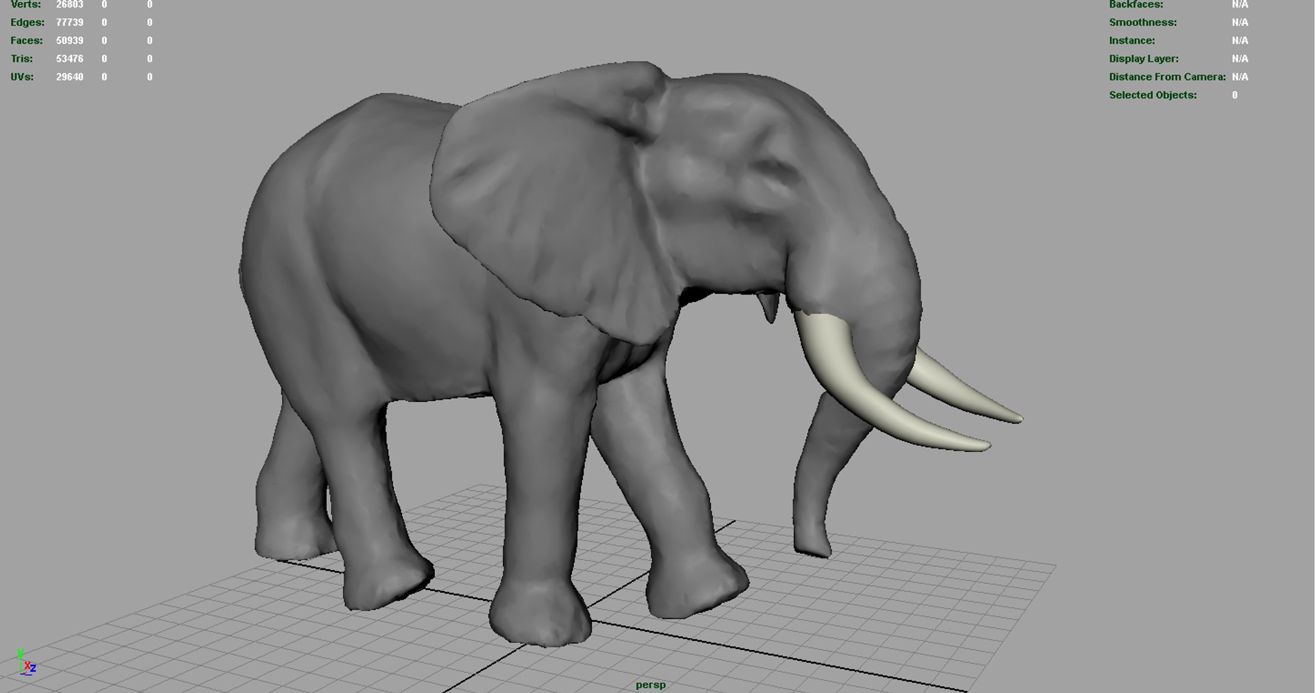 African Elephant Obj