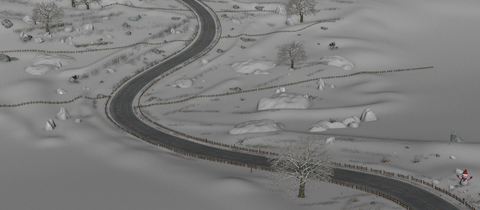 3D Road Cartoon Toon - TurboSquid 1321408
