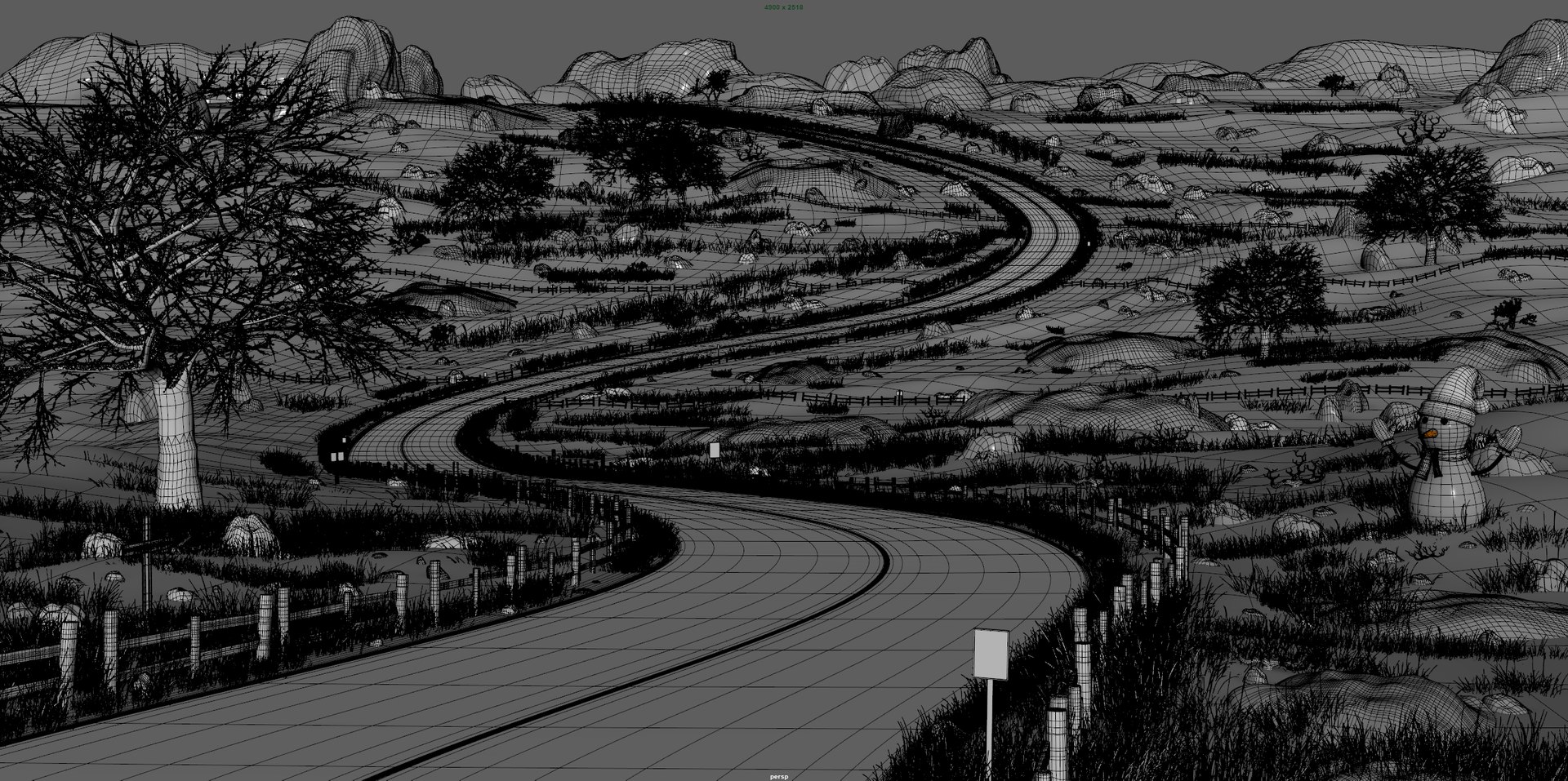 3D Road Cartoon Toon - TurboSquid 1321408