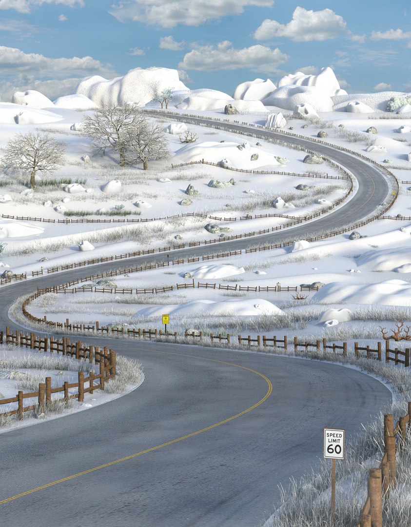 3D Road Cartoon Toon - TurboSquid 1321408