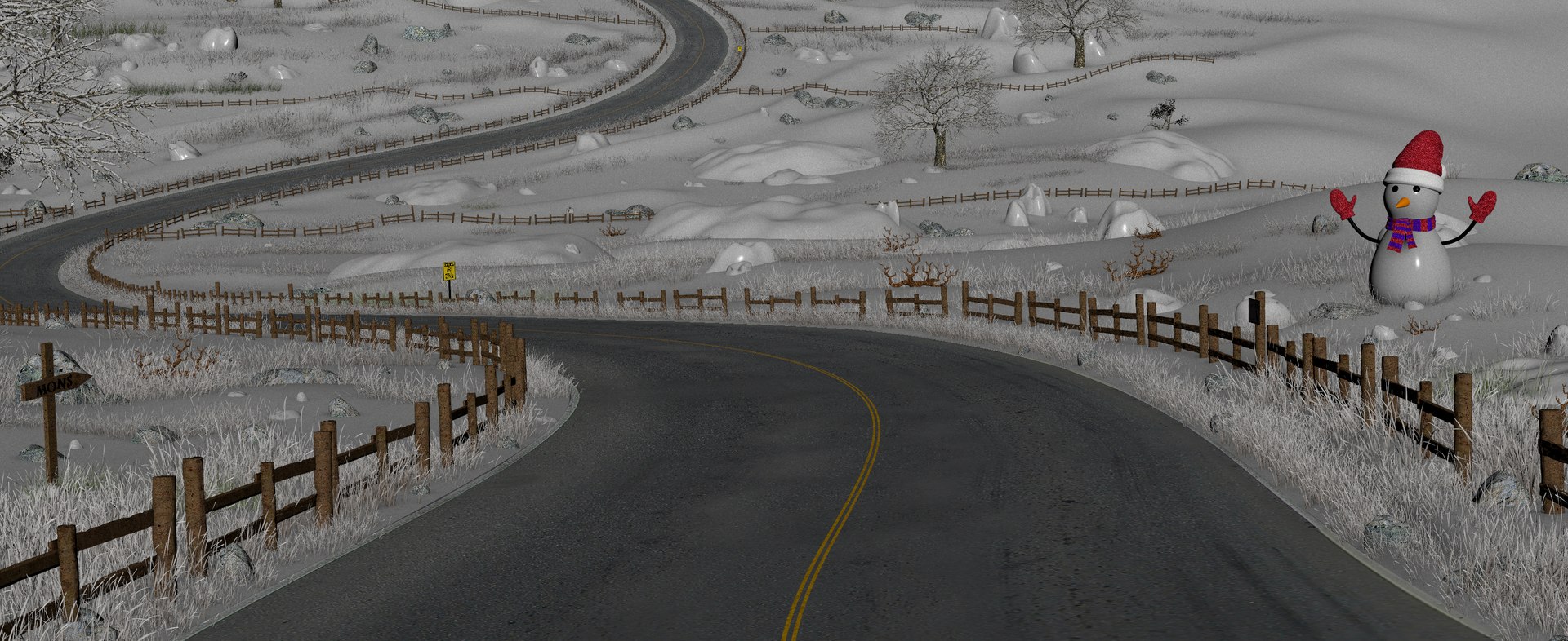 3D Road Cartoon Toon - TurboSquid 1321408