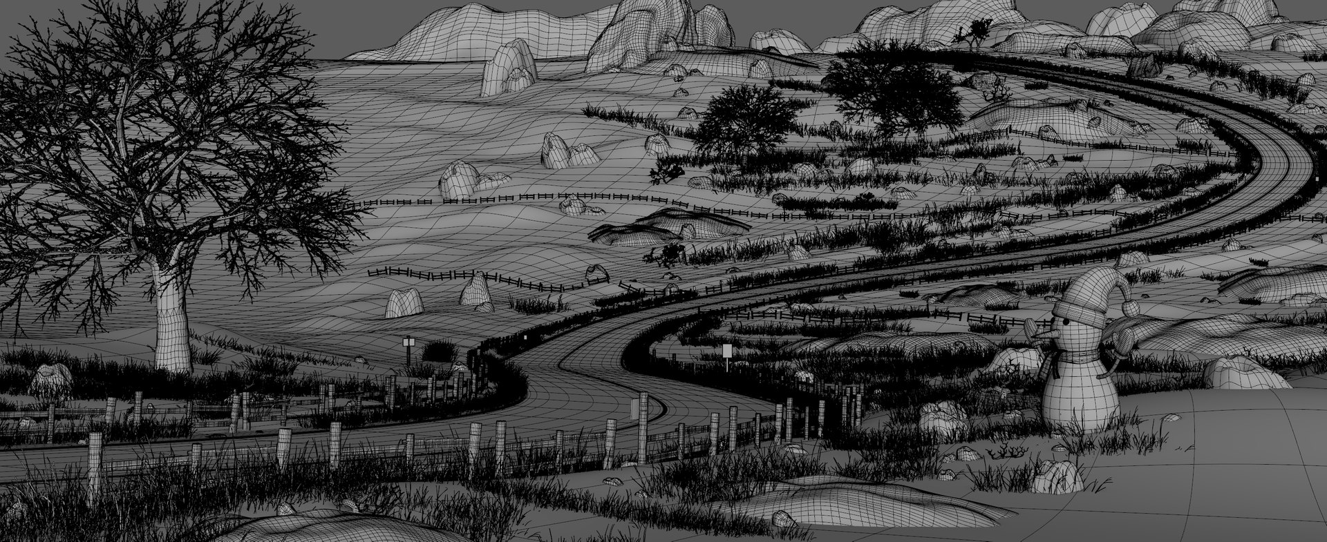 3D Road Cartoon Toon - TurboSquid 1321408
