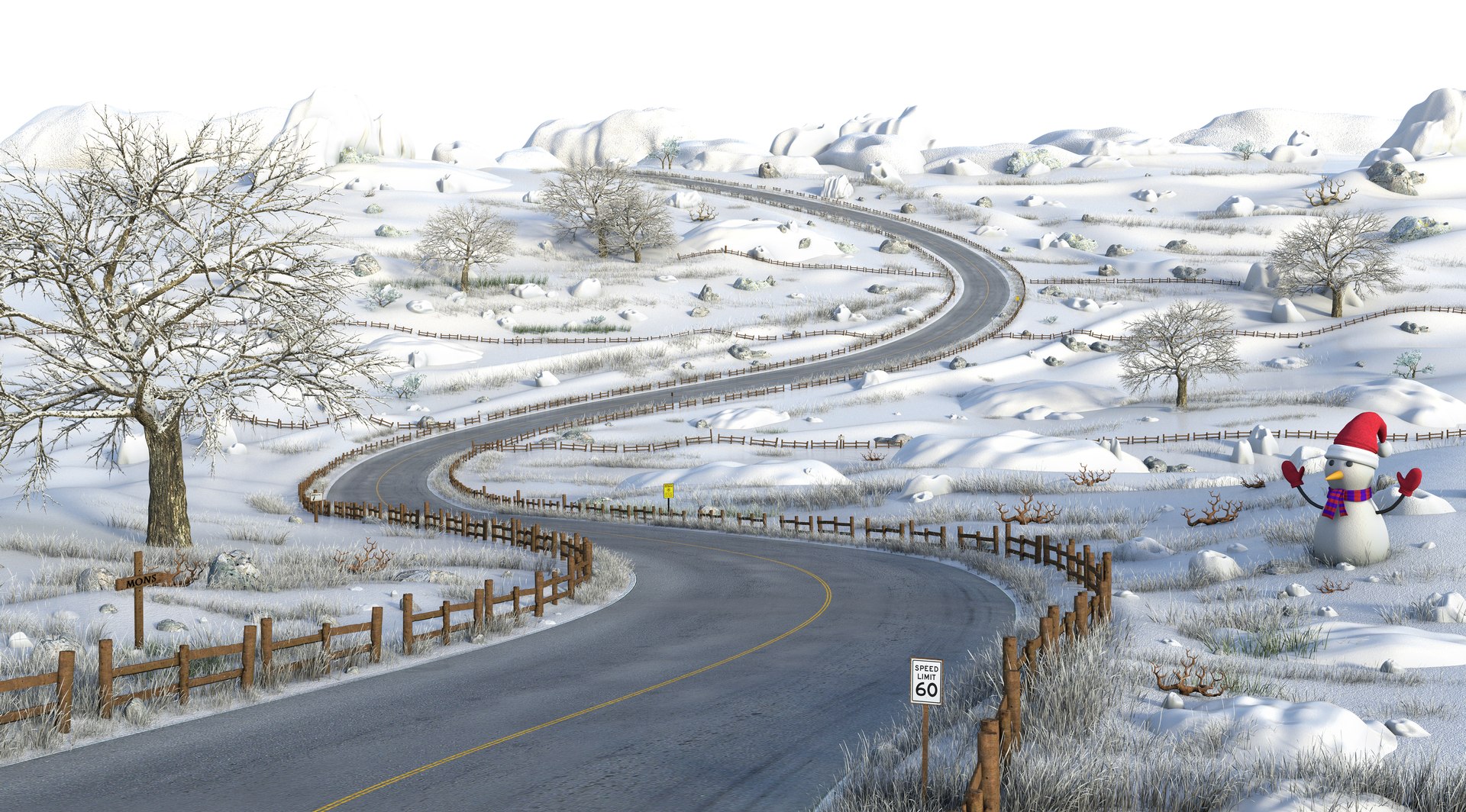 3D Road Cartoon Toon - TurboSquid 1321408