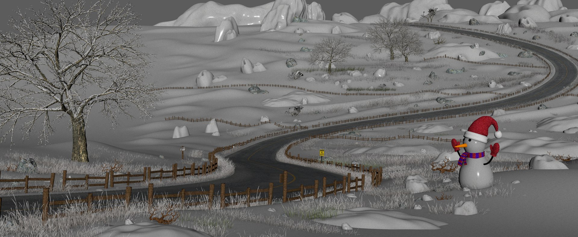 3D Road Cartoon Toon - TurboSquid 1321408