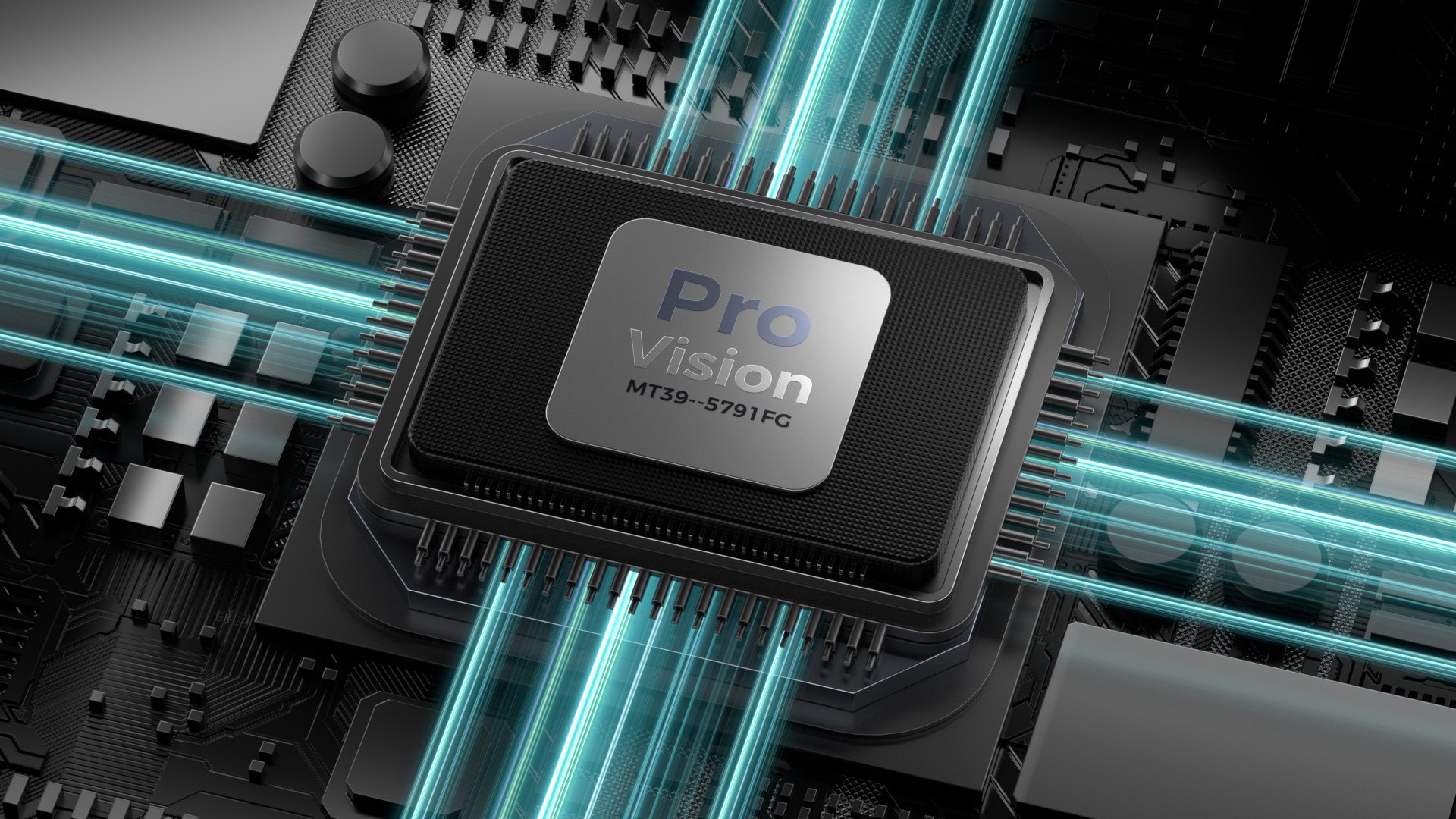 3D Model Digital Chip Energy Transmission Core Technology Scene ...