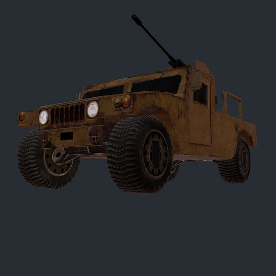 Hummer H1 Military 3d Model