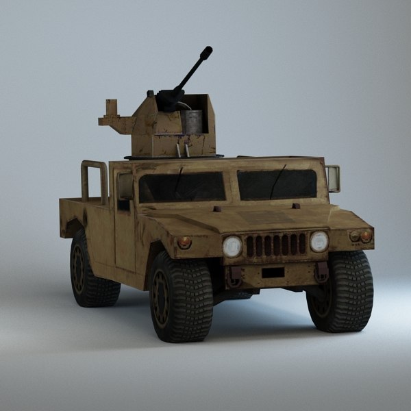 modelo 3d Hummer Militar (Low Poly) - TurboSquid 897499