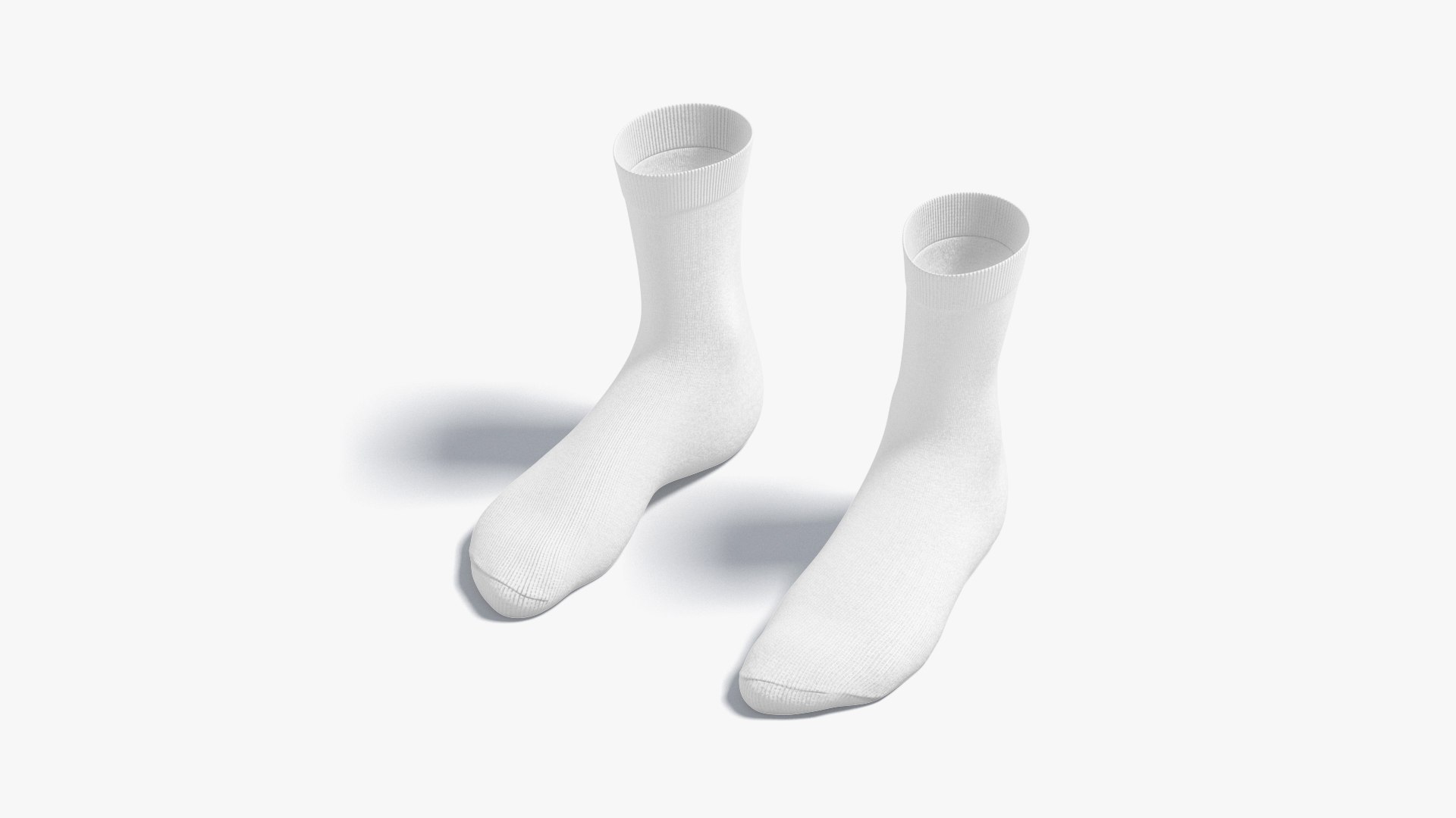 White Long Socks - Fabric Sox Pair Model - TurboSquid 1967713