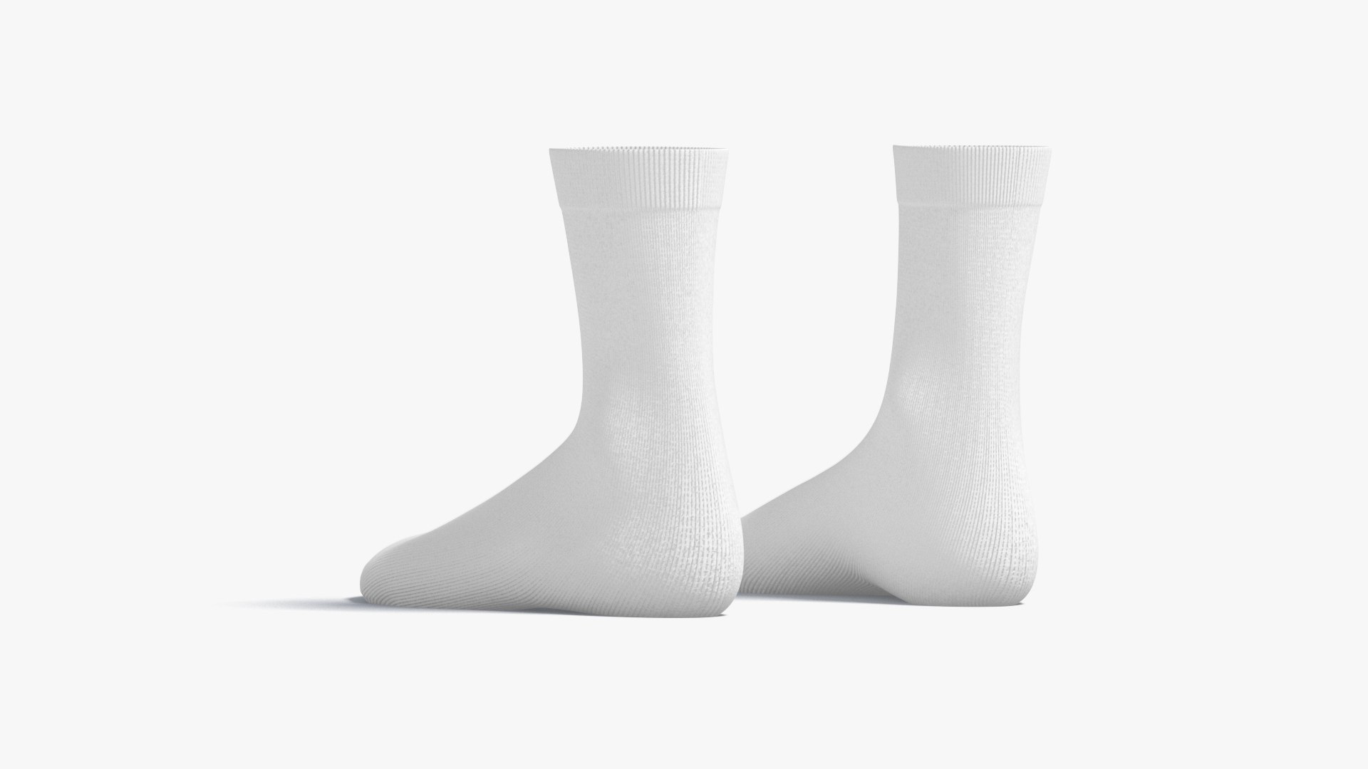 White Long Socks - Fabric Sox Pair Model - TurboSquid 1967713
