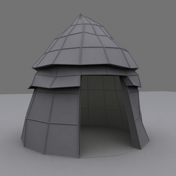 3d max stone age house