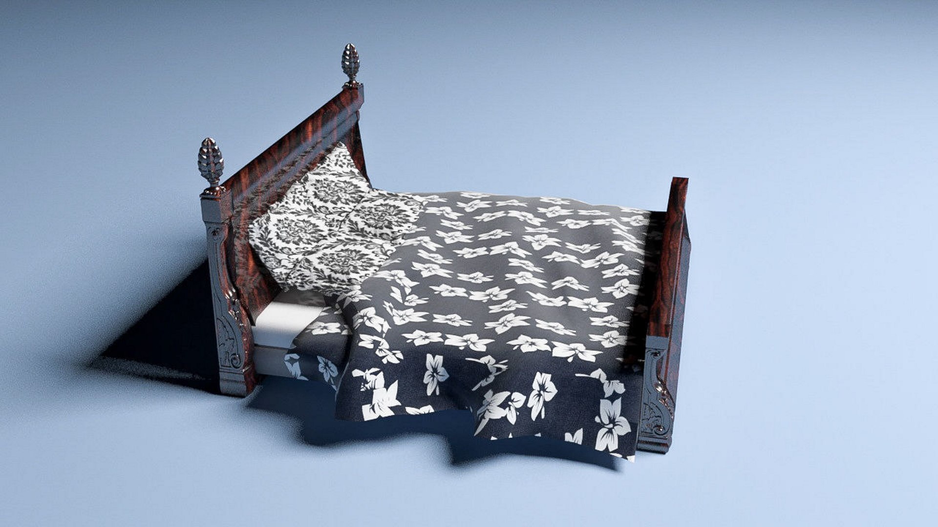 3D Bed Athens - TurboSquid 1484543