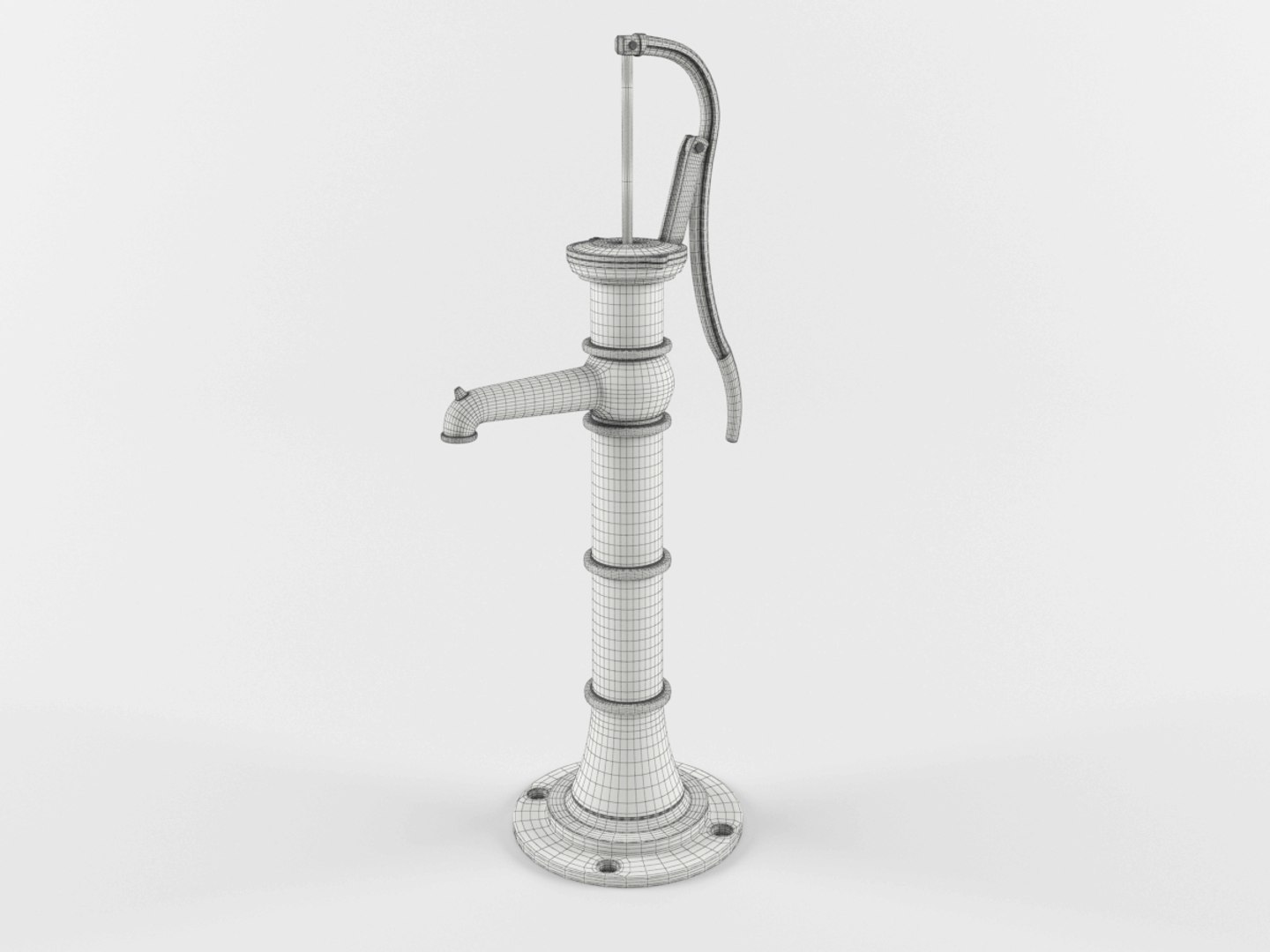 Hand Water Pump 3D Model - TurboSquid 1225455