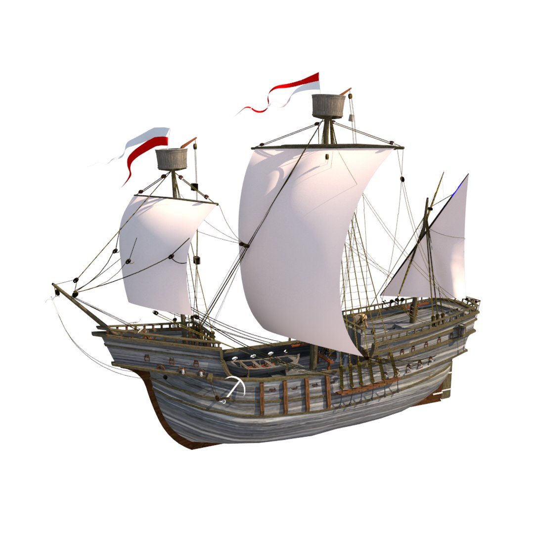 3D Hansa Caravel Model - TurboSquid 1214938